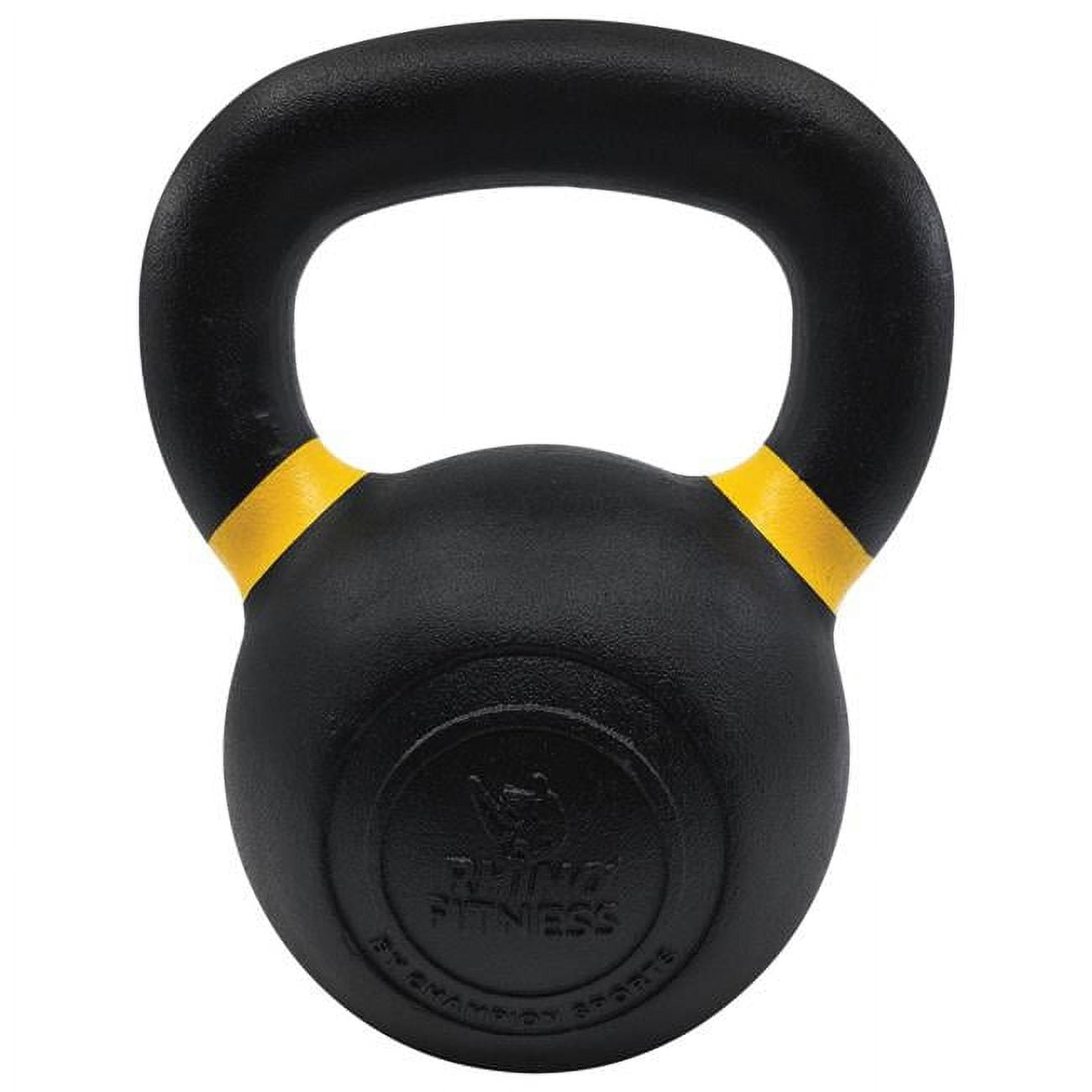 Champion Sports PCK35 7 x 5 x 9 in. 35 lbs Iron Kettlebell with Yellow ...