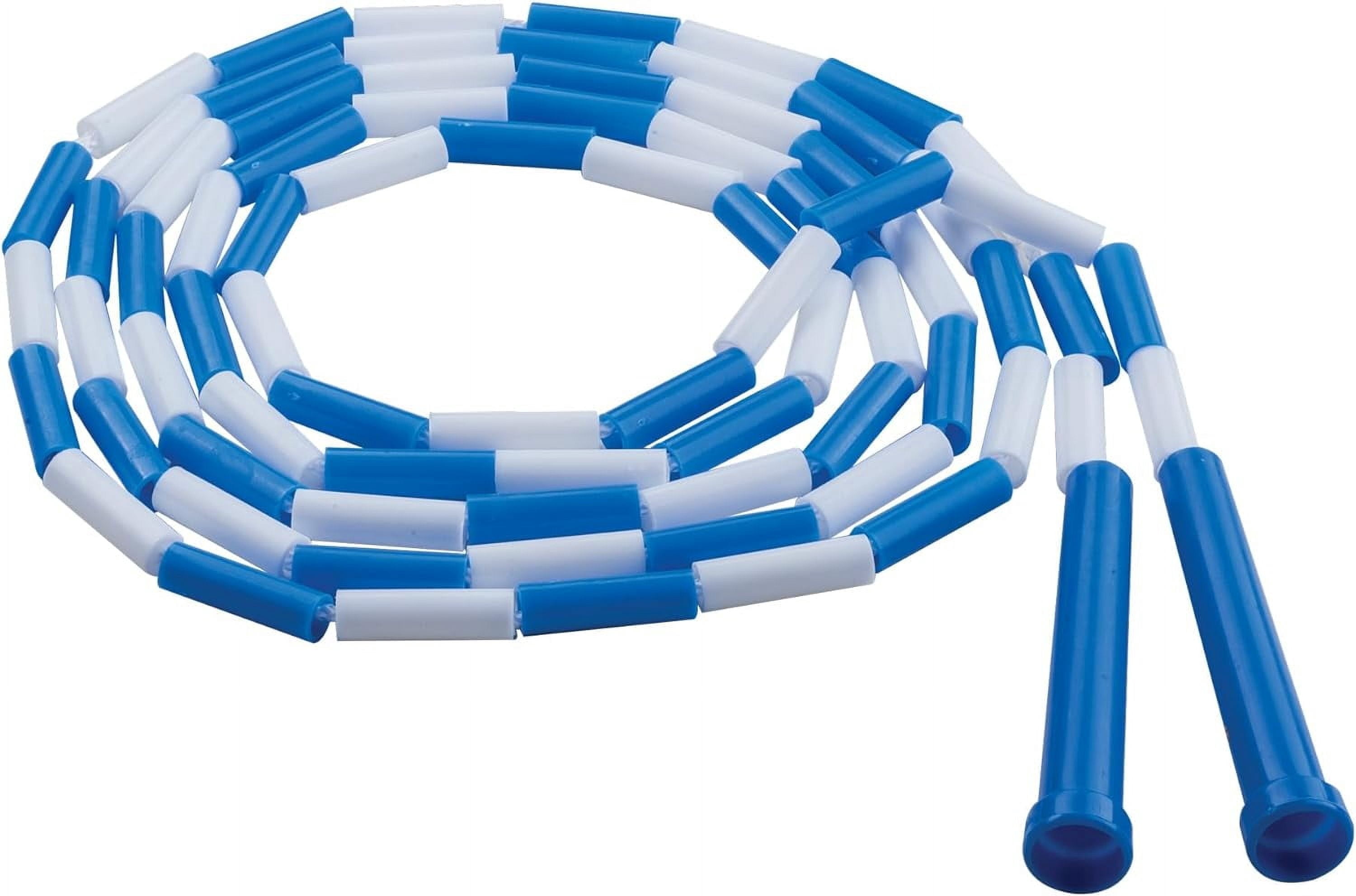 Champion Sports, Jump Rope, 9' Classic Plastic Beaded, Blue/White ...
