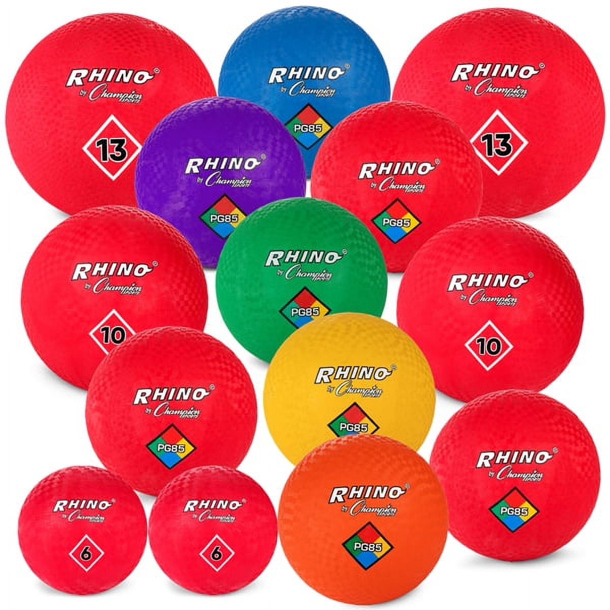 Champion Sports Playground Ball Set, Multi-Size, Multi-Color, 14/Set ...