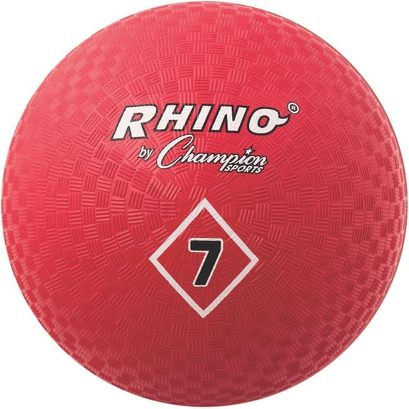 Champion Sports Playground Ball, 7", Red, nylon-wound construction ...