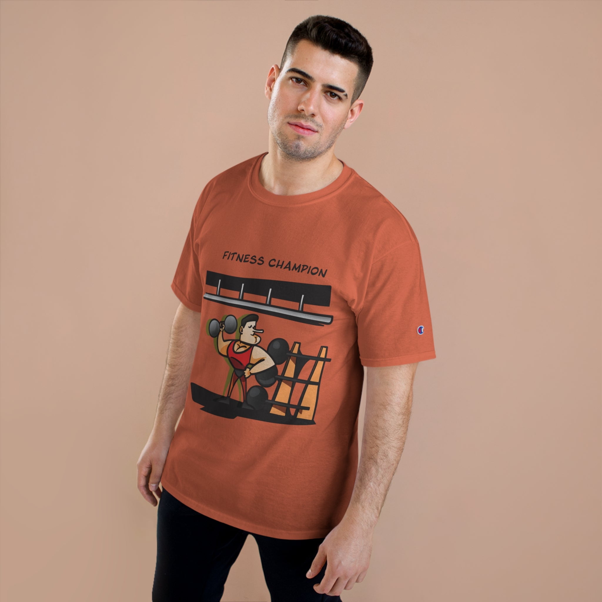 Champion Sports Print Logo Shirt Unisex Cotton Tee Classic Comfort ...