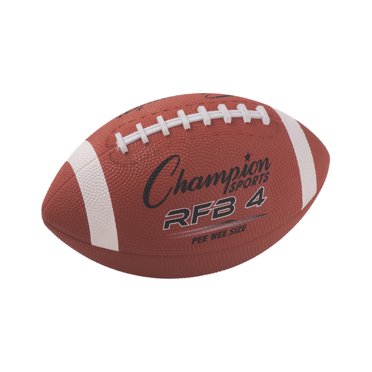 Franklin Sports Junior Size Rubber Football - 6 Pack Deflated with Pump ...