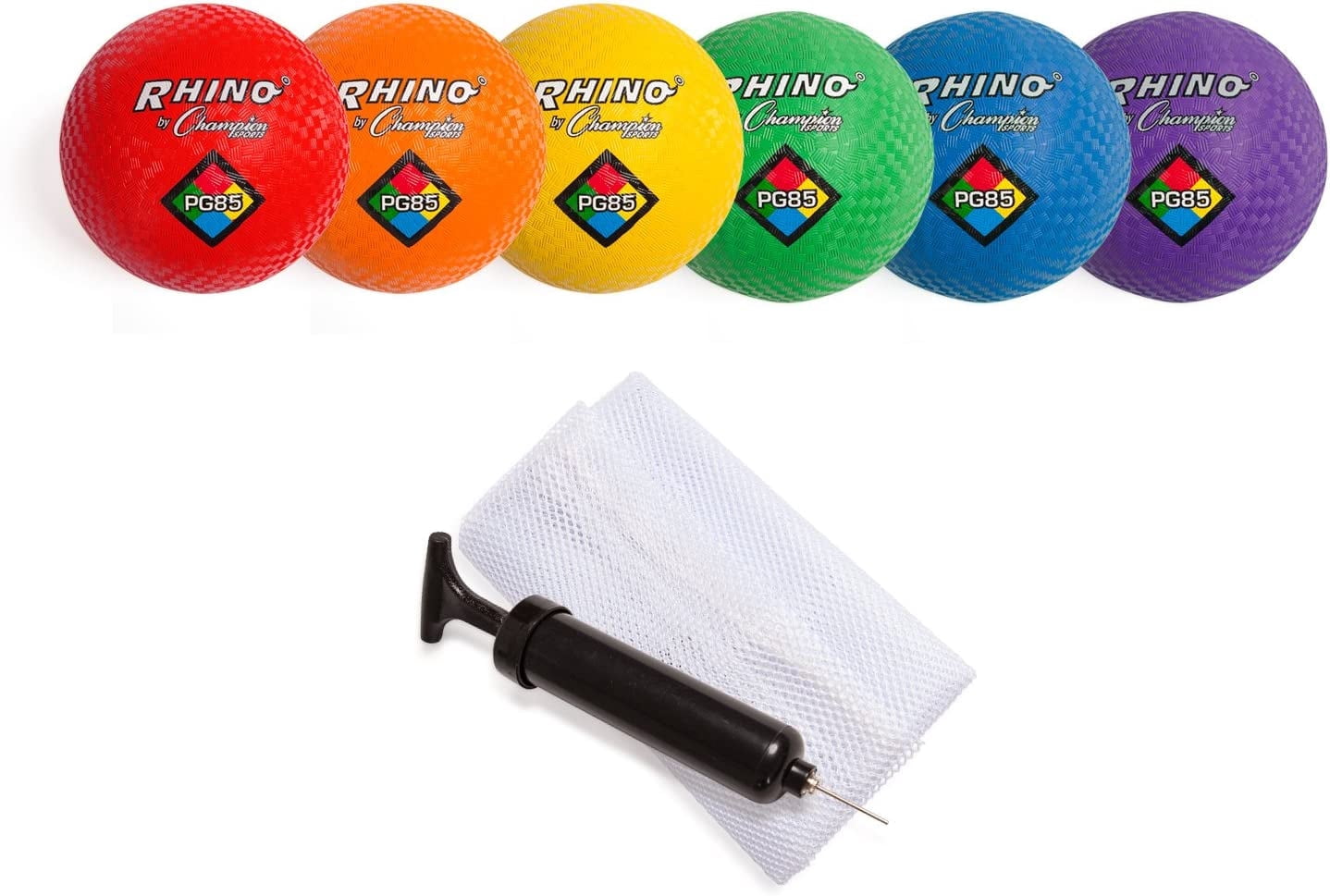 Champion Sports Rhino Playground Ball Set, 8.5"D -Two-Ply, Nylon Wound ...