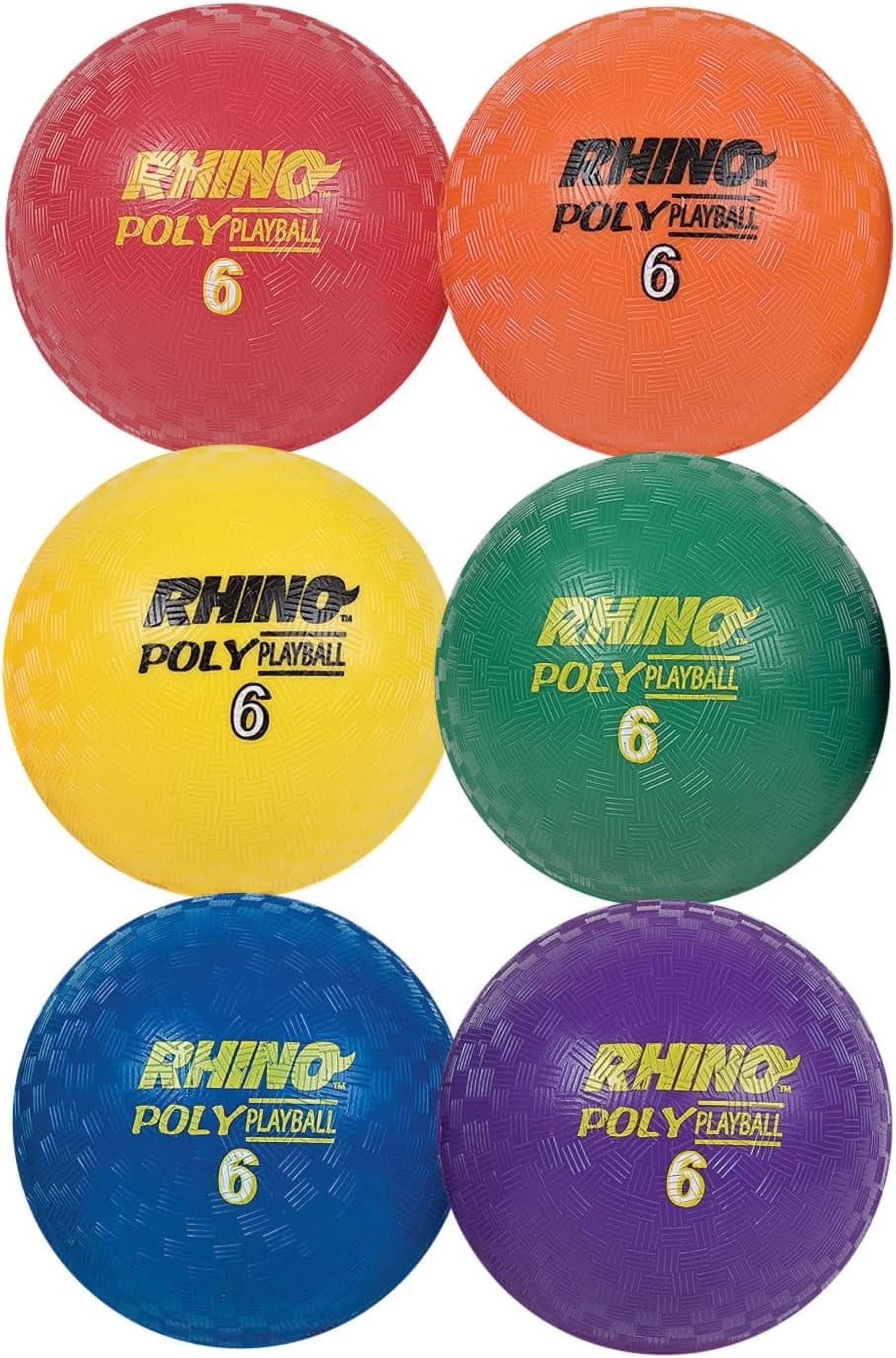 Champion Sports Rhino Poly Playground Ball Set (Multi, 6-Inch Diameter ...