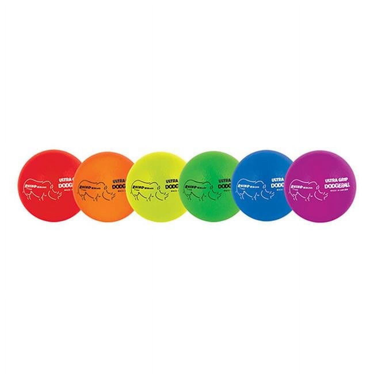 Champion Sports Rhino Skin Low Bounce Ultra Grip Dodgeball Set, Neon ...