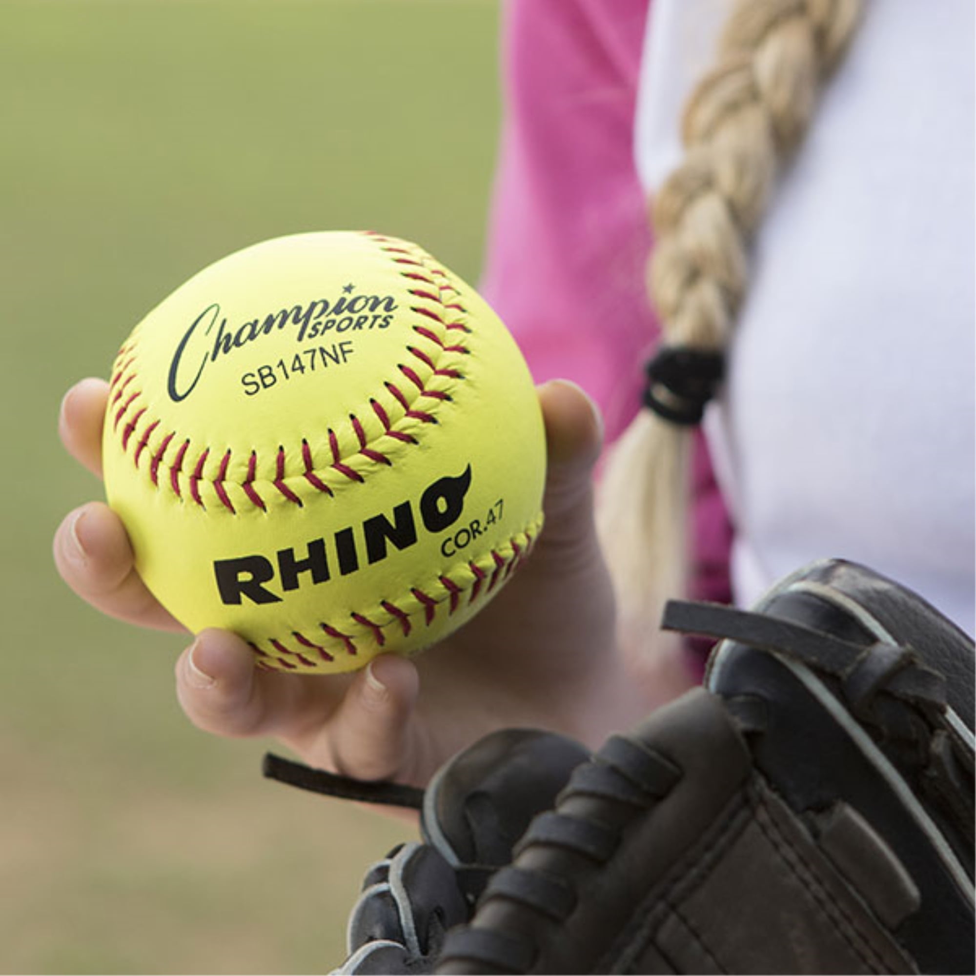 Champion Sports 11" Leather Cover Softballs - Poly Core - Medium ...