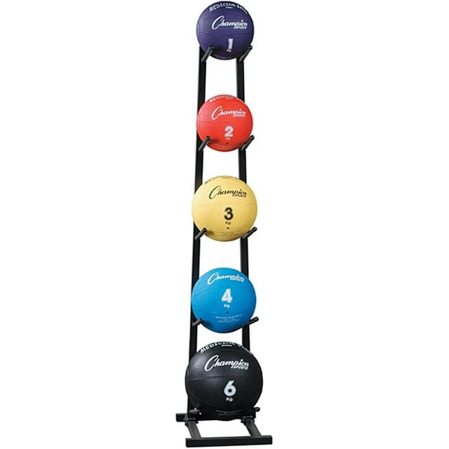 Champion Sports MBR1 Medicine Ball Tree Black, 14 Inch L X 11 Inch W X ...