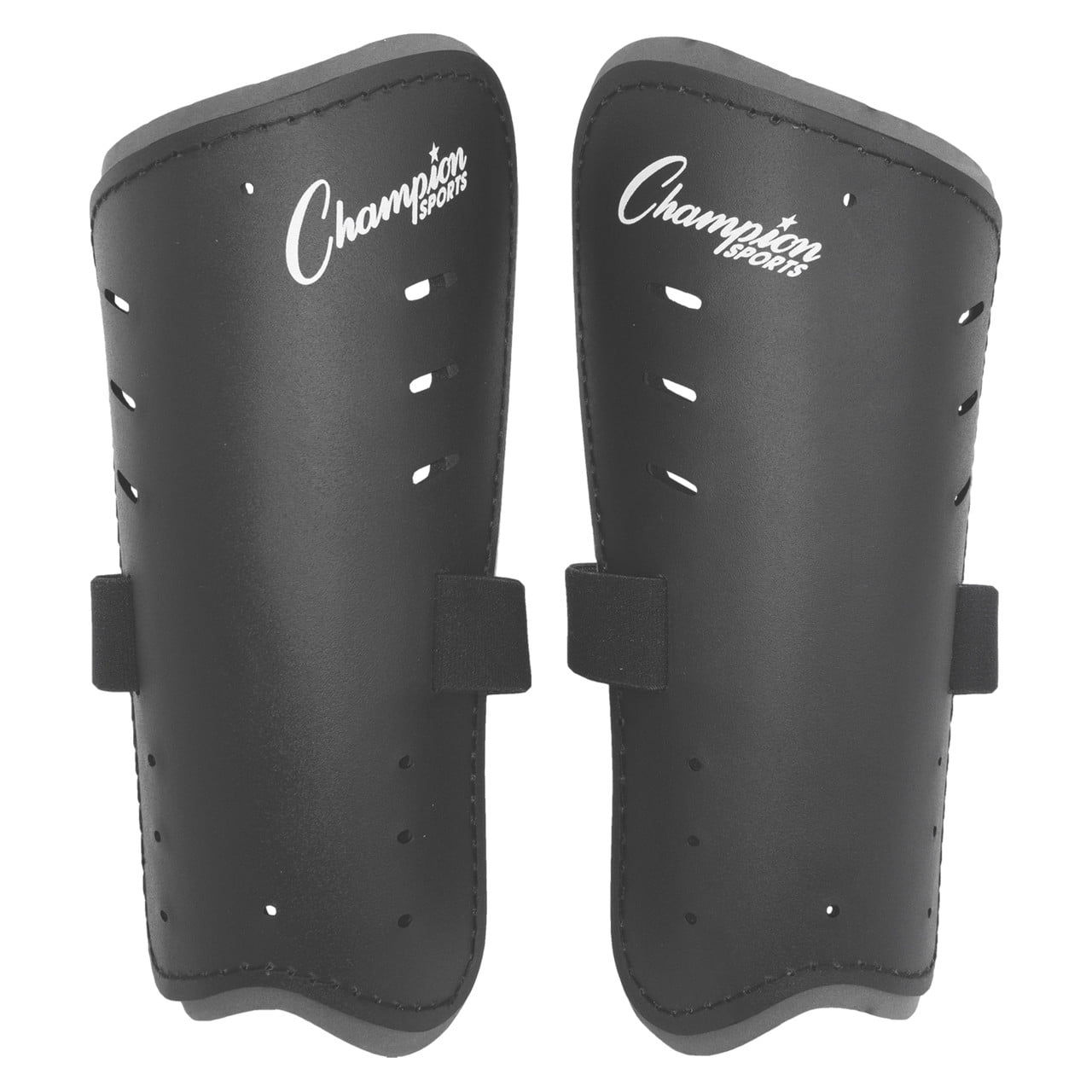 Champion Sports Molded Plastic Shin Guards – Protective Soccer Gear Set ...