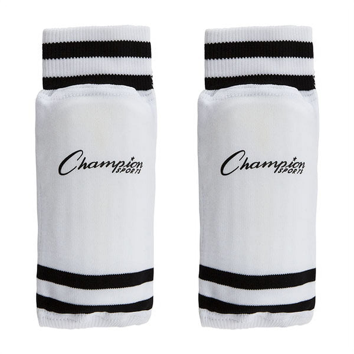Champion Sports Sock Style Soccer Shin Guard Medium White - Walmart.com
