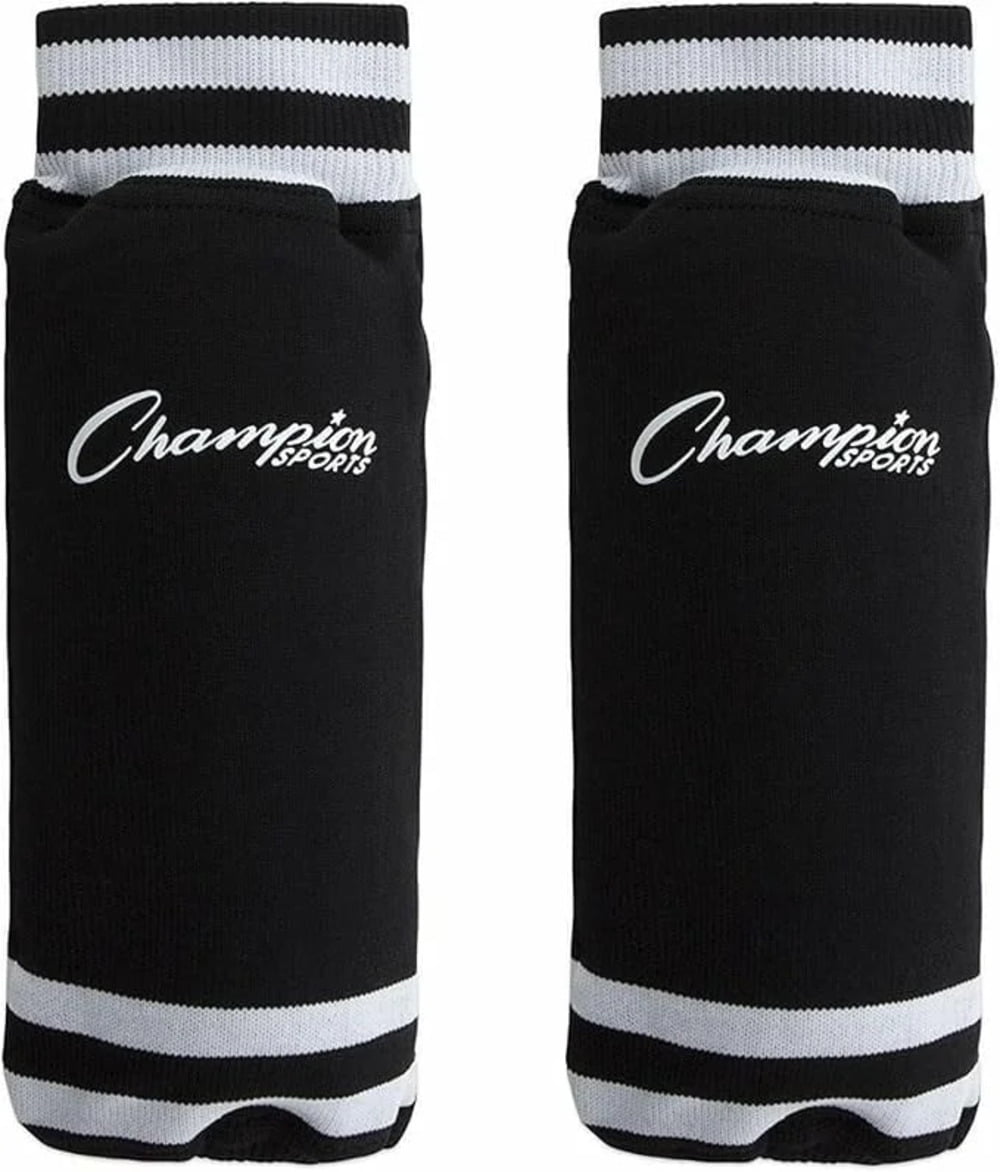 Champion Sports Youth Sock Style Soccer Shin Guard, Small, Black ...