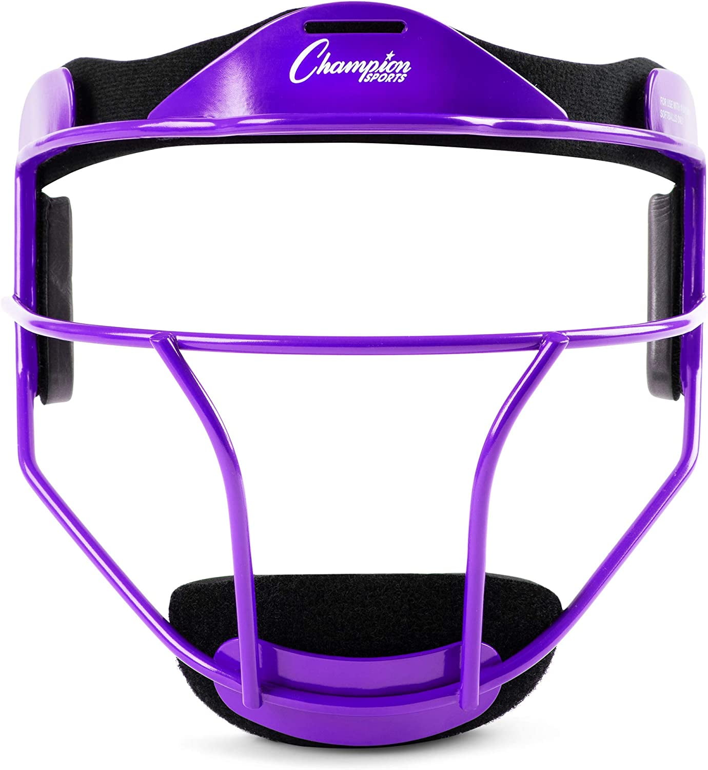 Champion Sports Softball Face Mask for Adults, Steel, Purple, Safety ...