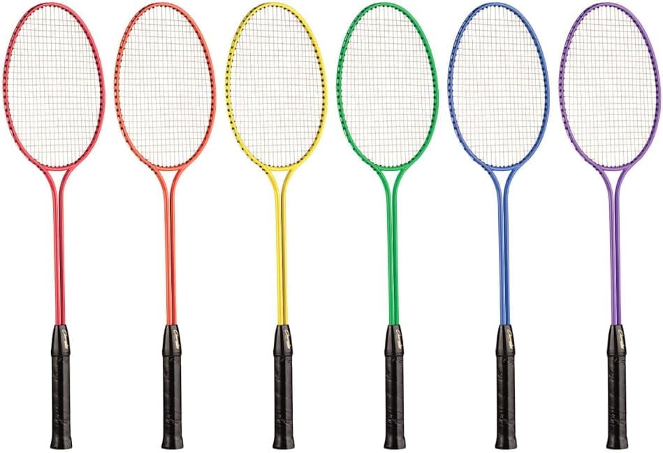 Champion Sports Tempered Steel Twin Shaft Badminton Racket - Set of six ...