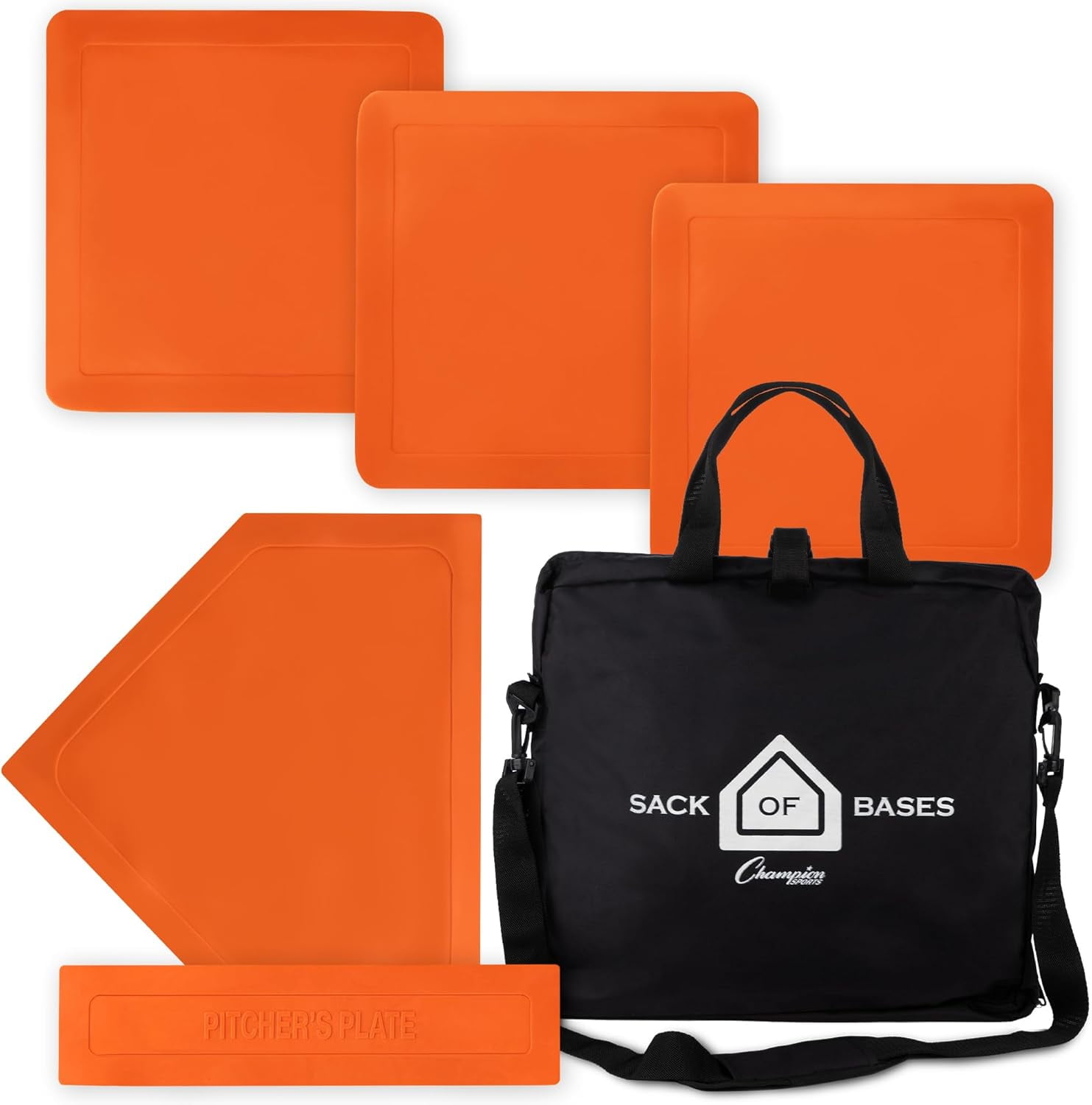 Champion Sports Sack of Bases - Orange - Walmart.com