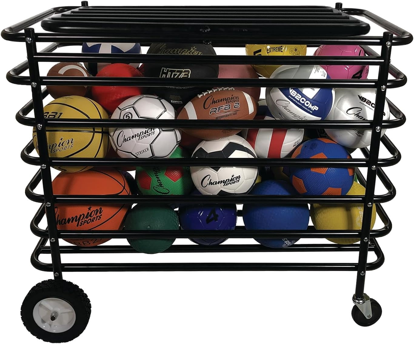 Champion Sports Ultimate Lockable Ball Locker – Heavy Duty Powder ...