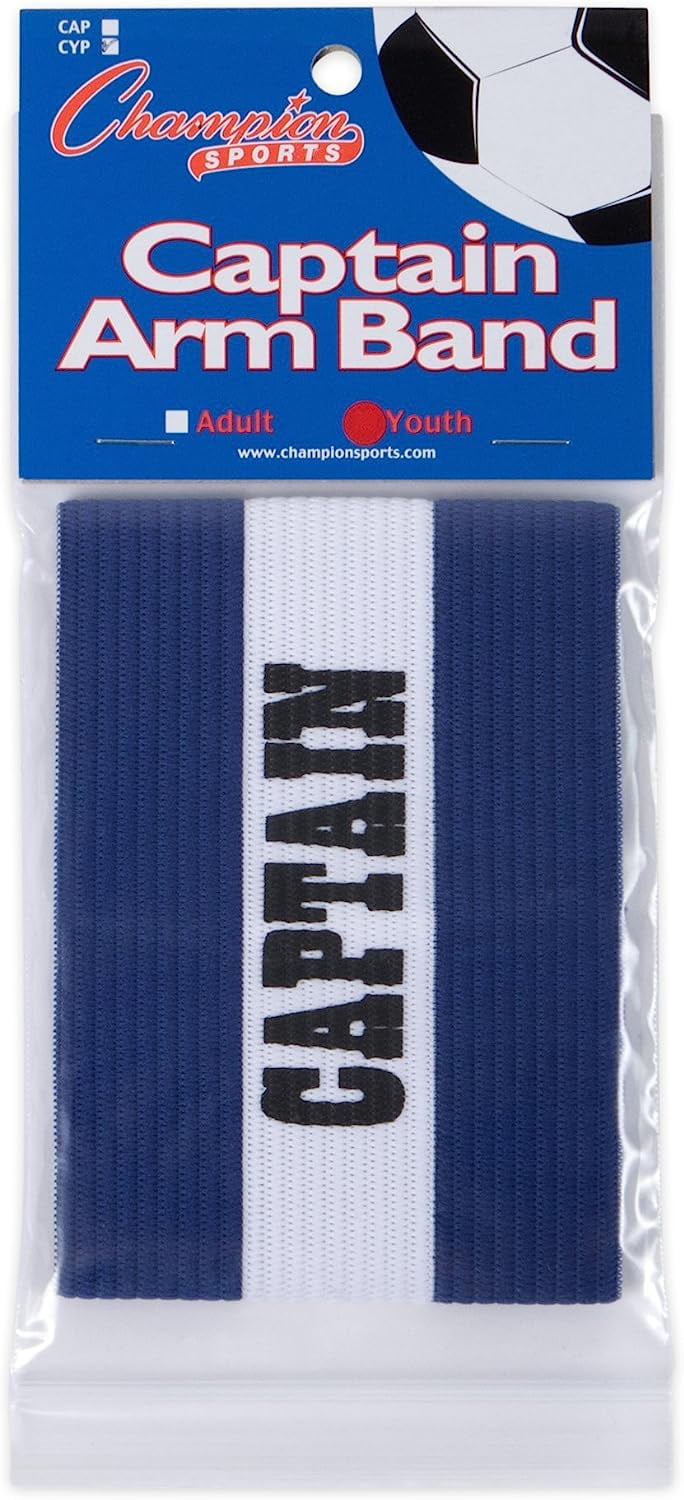 Champion Sports Youth Captain’s Arm Band, Blue - Unisex Woven Elastic ...