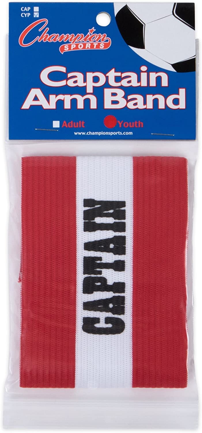 Champion Sports Youth Captain’s Arm Band,Red-Unisex Woven Elastic Nylon ...