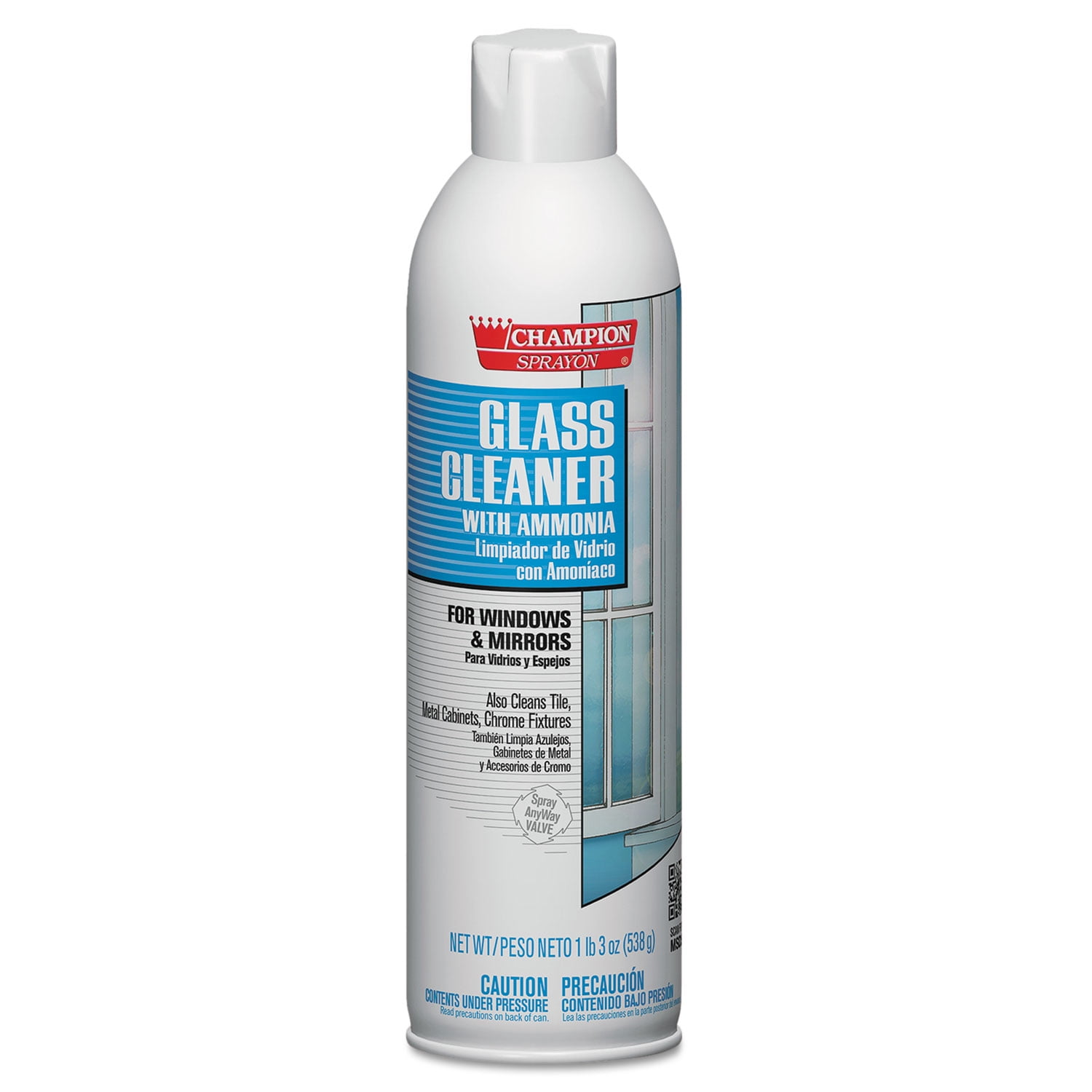 Champion Sprayon Glass Cleaner With Ammonia, 19 Oz Aerosol Spray, 12 ...