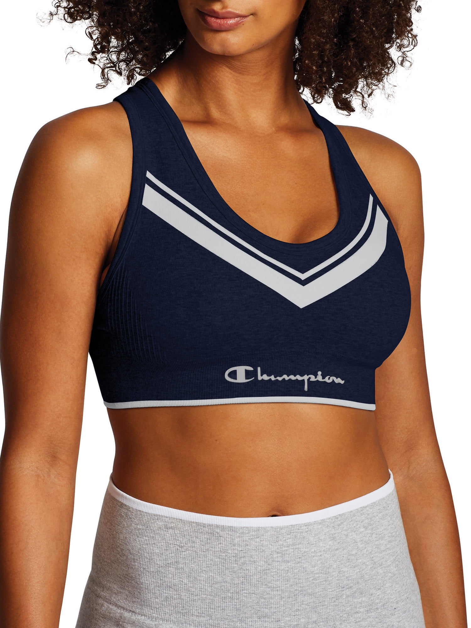 Champion The Sweatshirt Chevron Racerback Sports Bra - Walmart.com