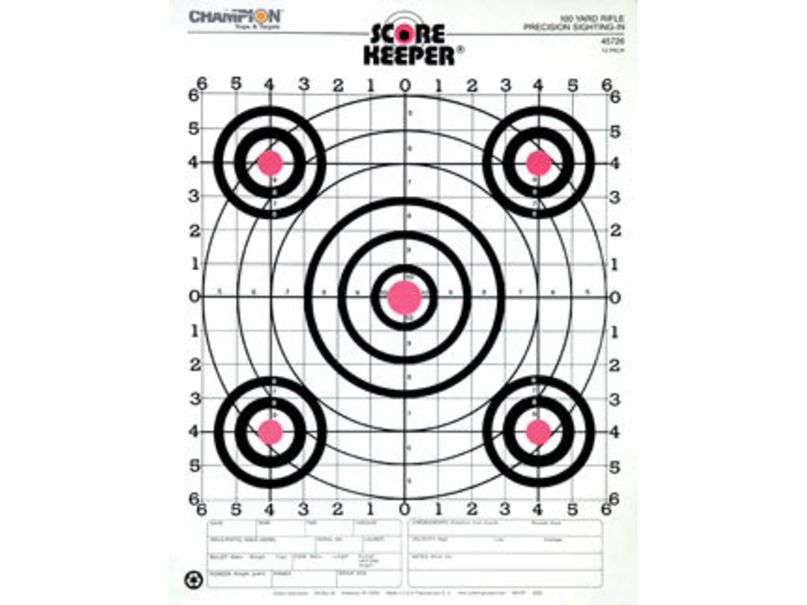 Champion Traps and Targets 100 yd Sight-In Targets, Large, Orange, Pack ...