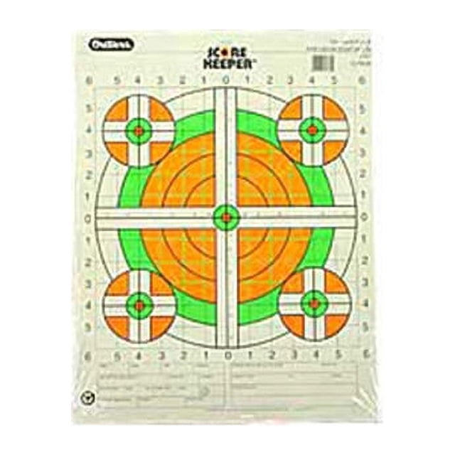 Champion Traps and Targets Fluorescent Orange/Green Bullseye ...