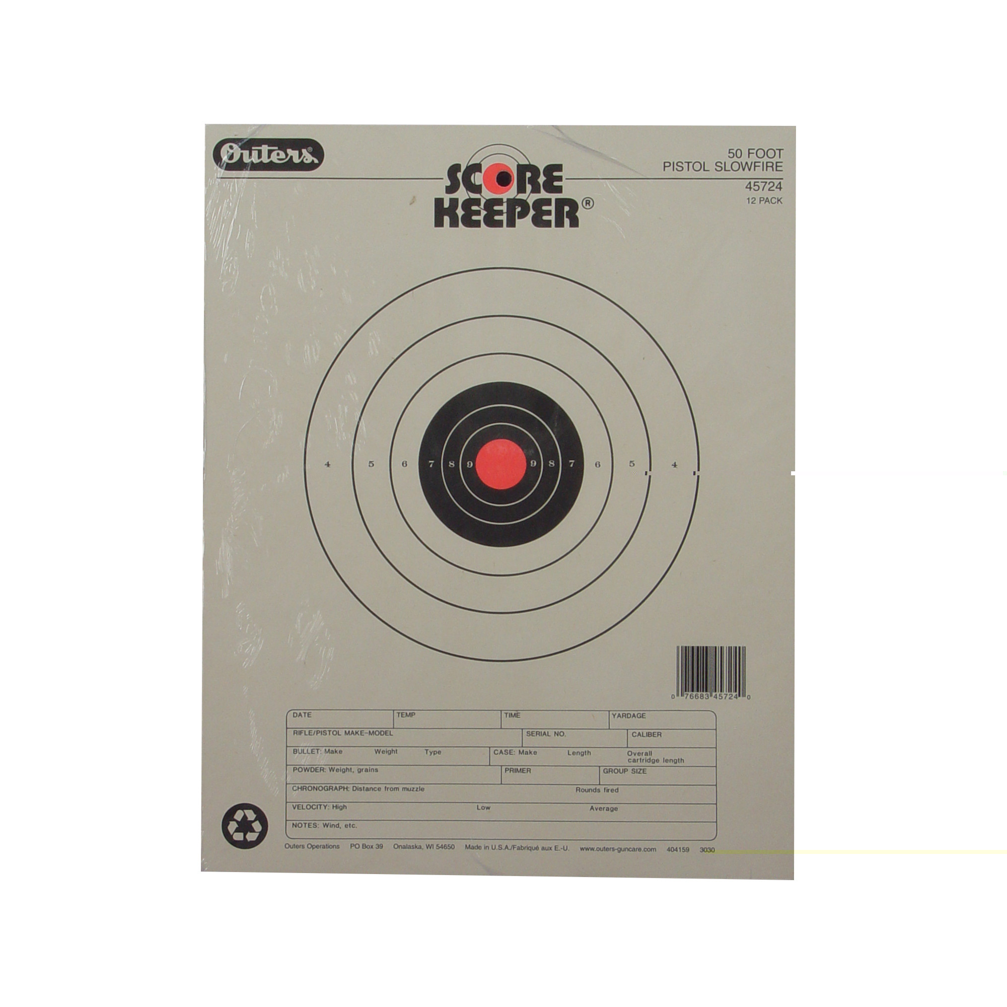 Champion Traps and Targets Orange Bullseye Scorekeeper Target, 50 Feet ...