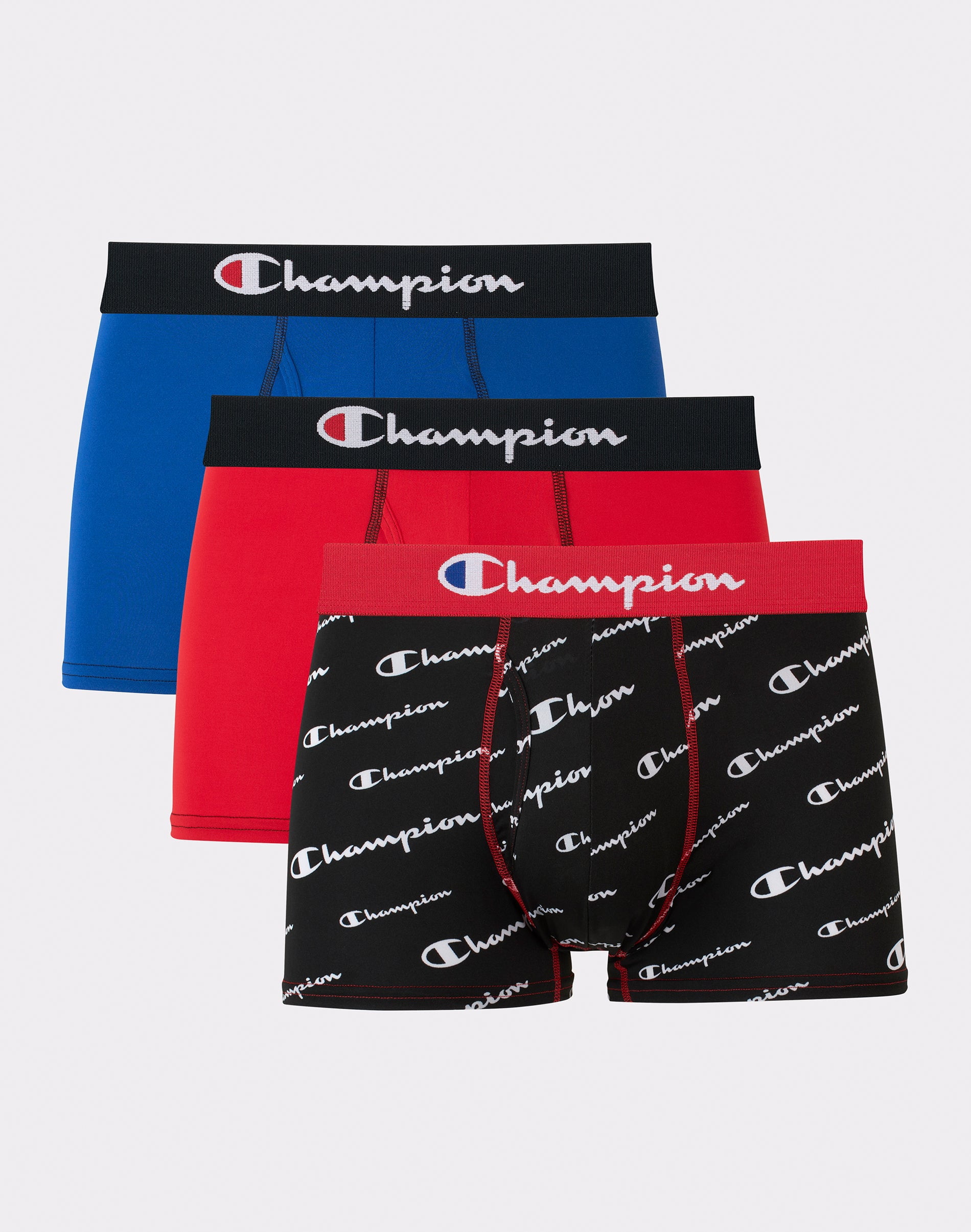 Champion Trunks Pack Moisture Wicking Lightweight Stretch 3-Pack ...