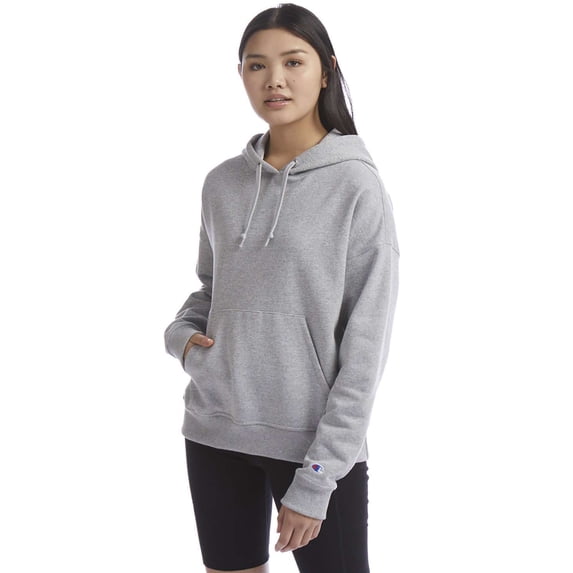 Champion Women's Powerblend Hoodie Sweatshirt, Warm Jumper, Light Steel ...