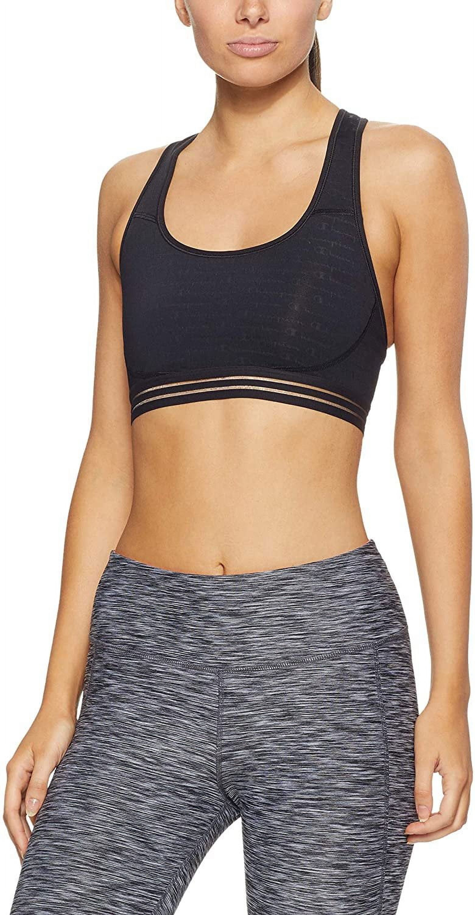 Champion Women's Absolute Workout Sports Bra Bra, champion Script/Black ...