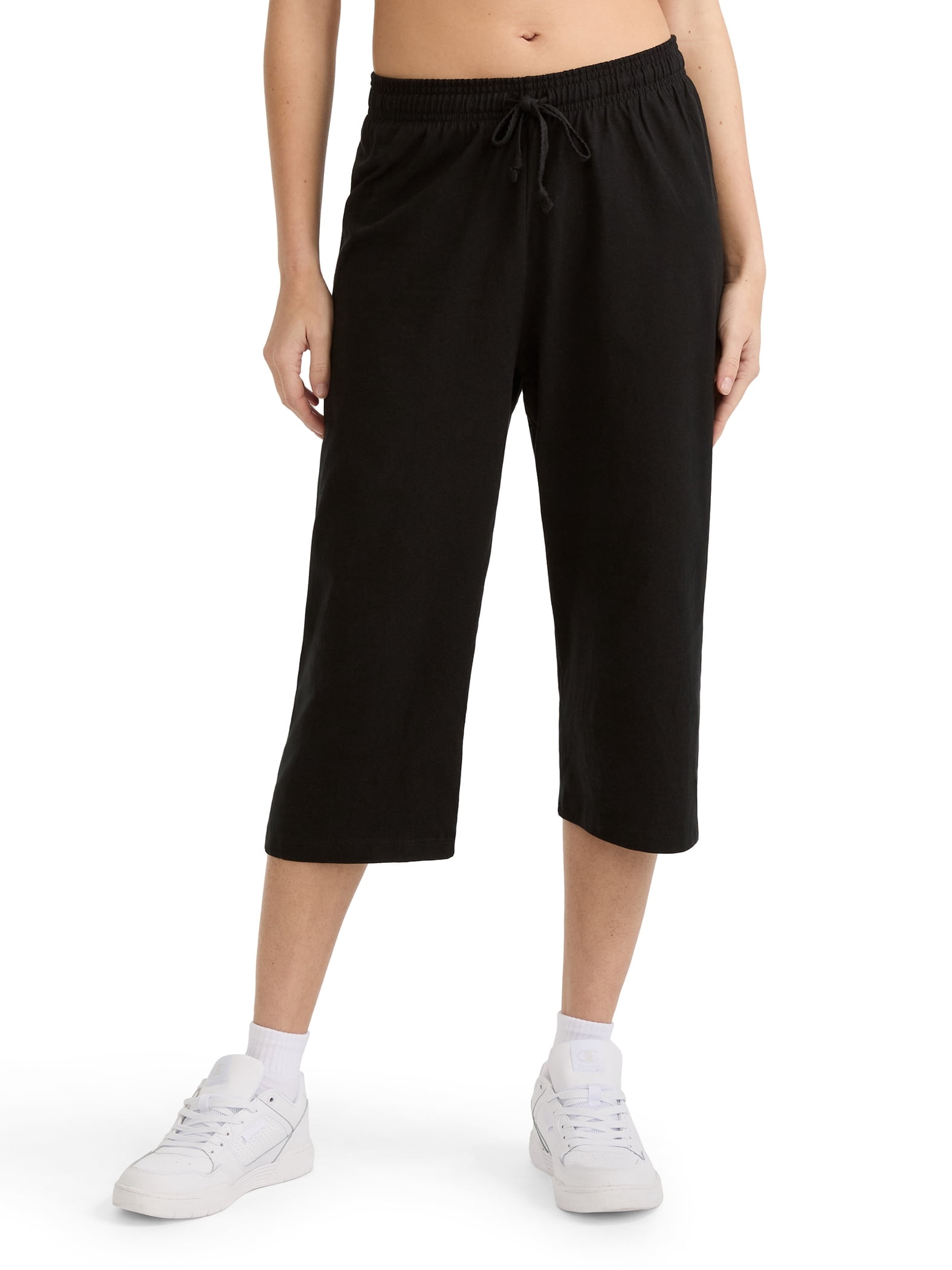 Champion Women’s Lightweight Lounge Capri Pants with “C” Logo, Standard ...