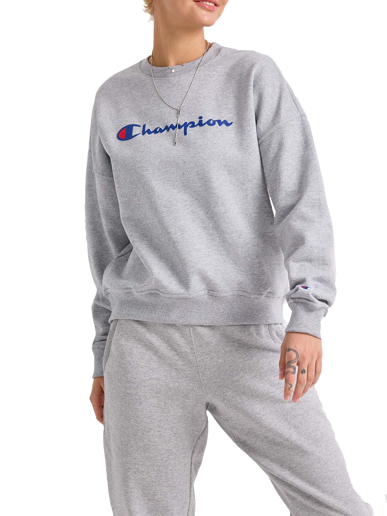 Champion Women's Powerblend Relaxed Crew - Walmart.com