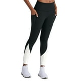 Champion Womens Colorblocked 7/8 Leggings Black/White 2XL - Walmart.com