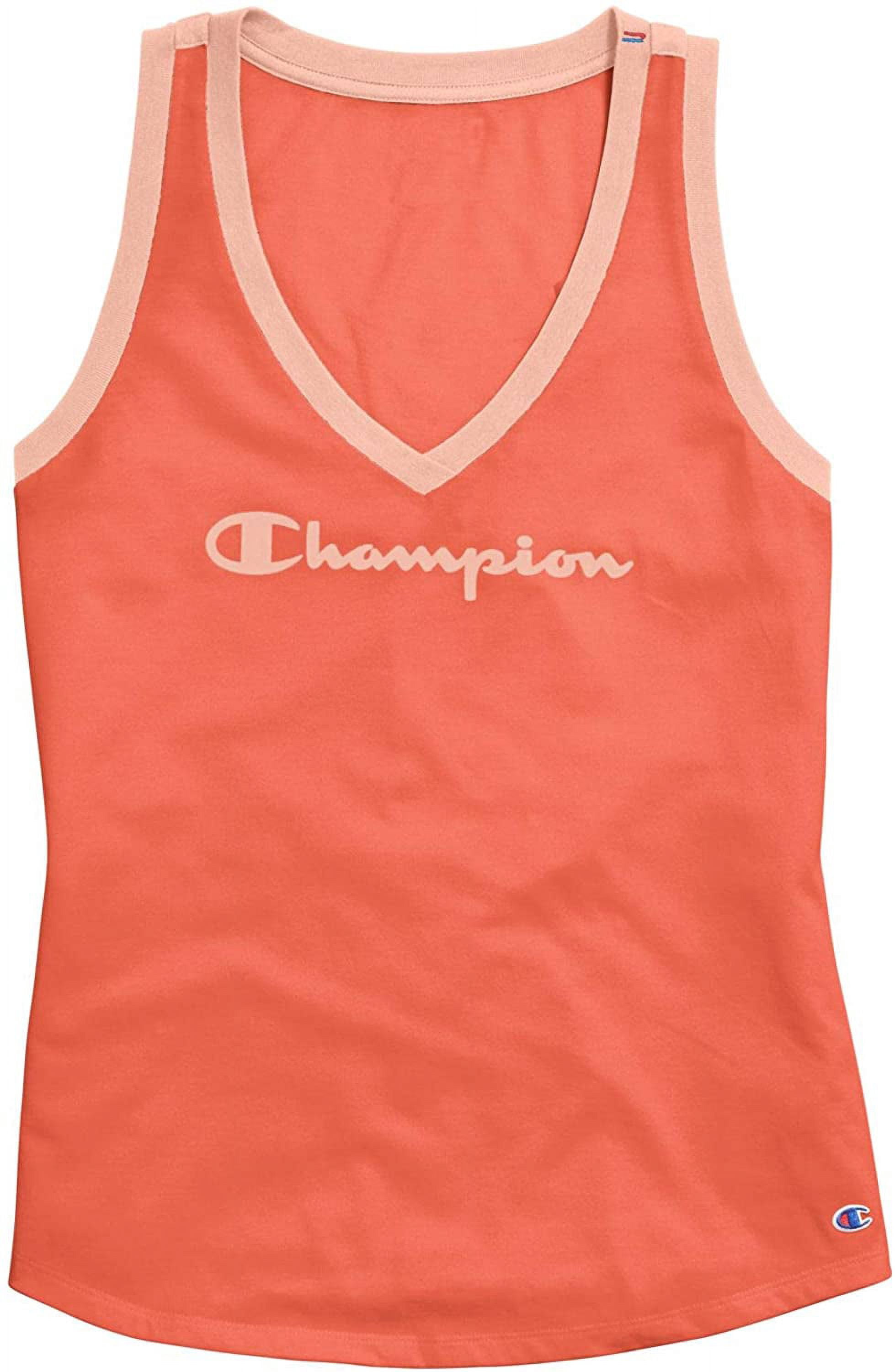Champion Women's Heritage Cotton V-Neck Tank Top Blue Size X-Small ...