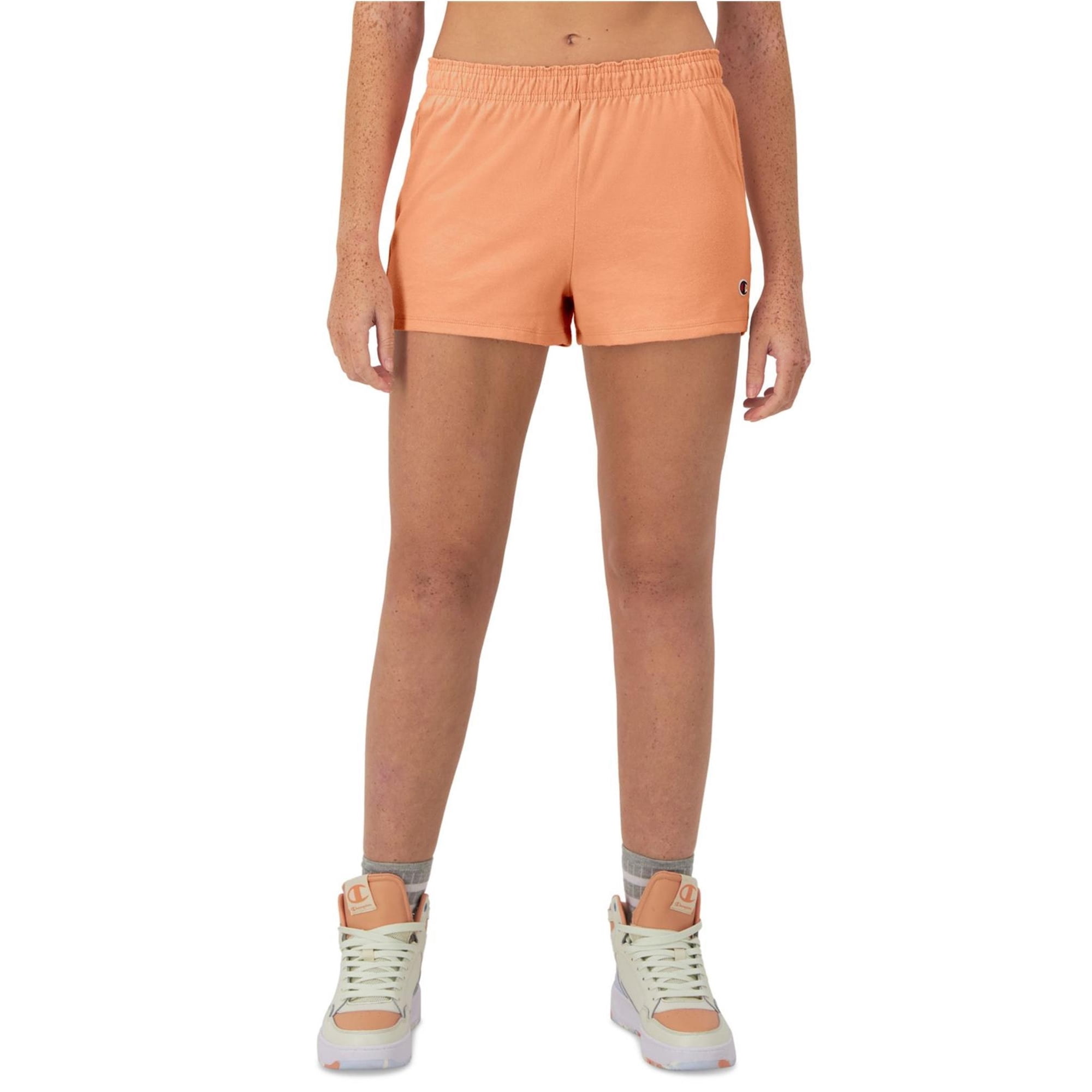 Champion Womens Logo Athletic Workout Shorts, Orange, Medium - Walmart.com