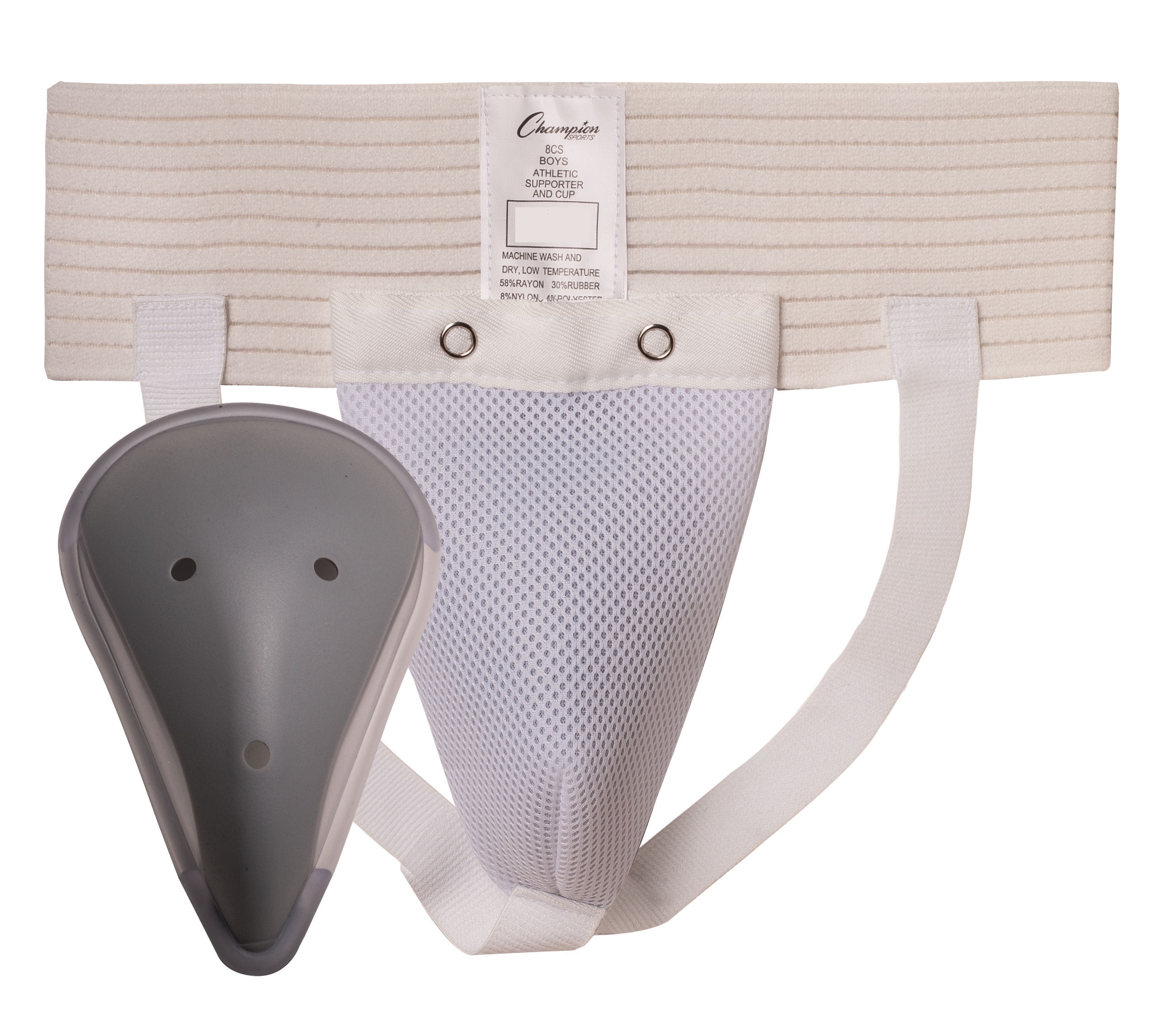 Champion Sports Men's Athletic Cup and Supporter, White - 2.5 Inch ...