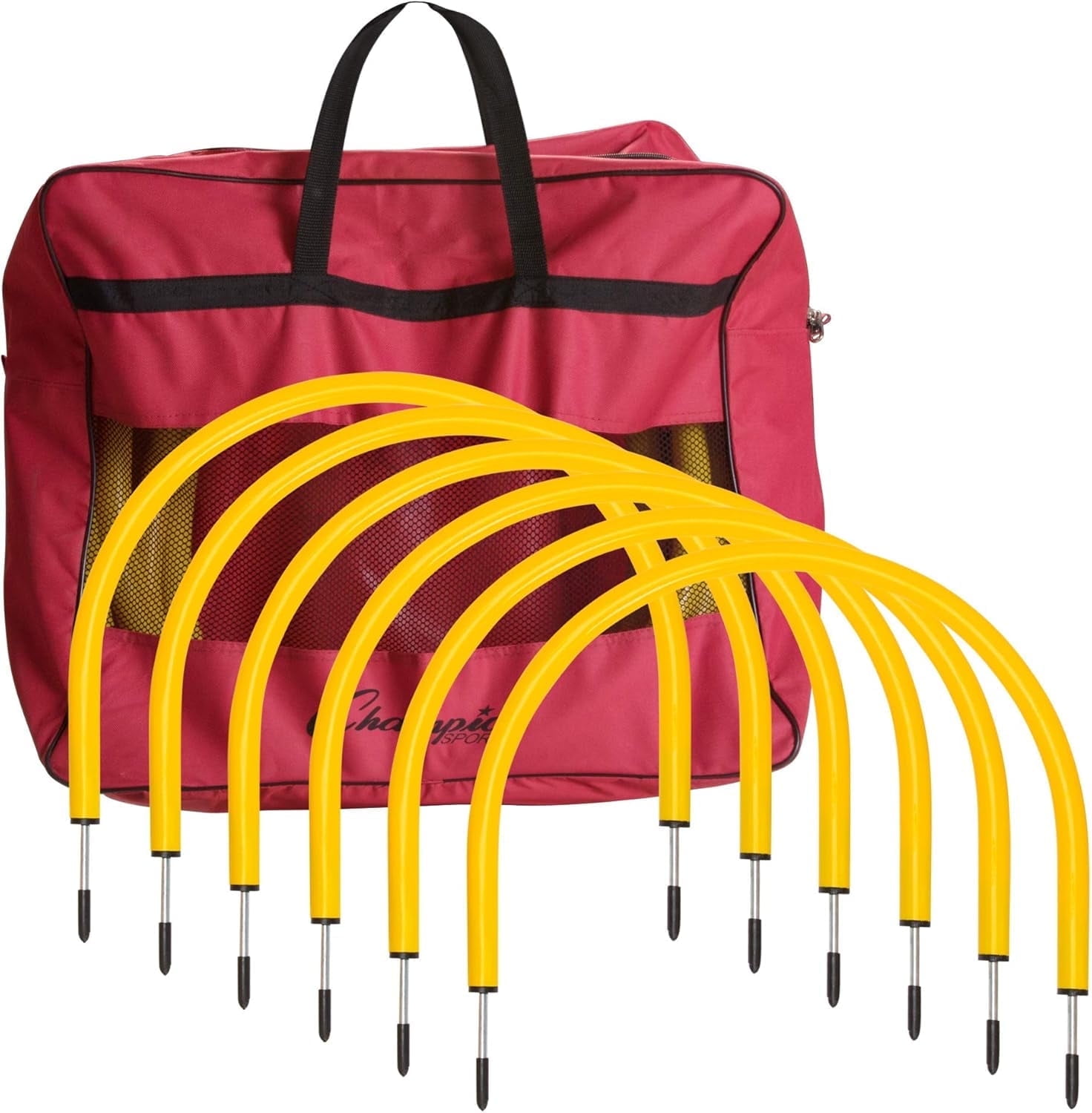 Champion Sports Pack of 12 Passing Arcs, Soccer Training Aids, Yellow ...