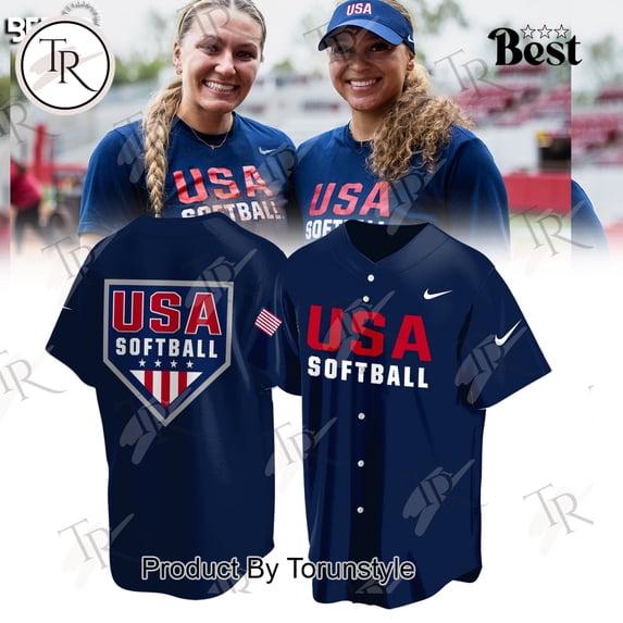 Champions USA Softball Team Limited Edition Baseball Jersey - Navy ...