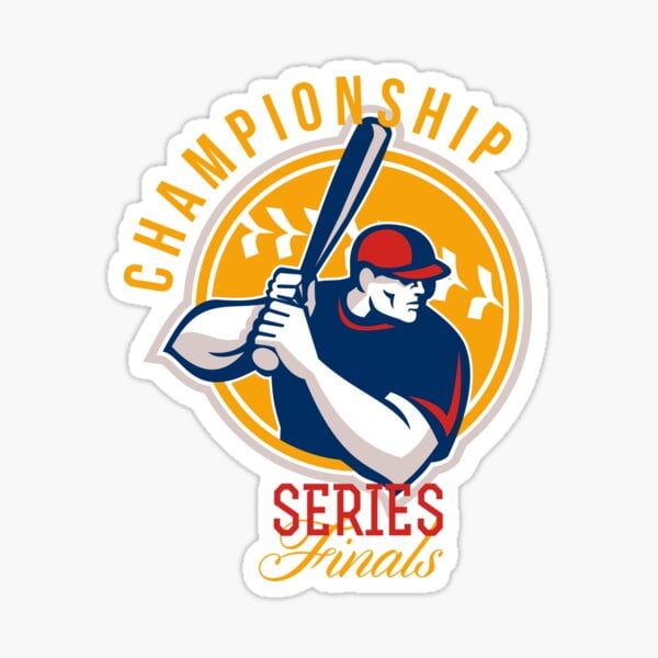Championship Baseball Series Finals Retro Sticker Baseball Sticker ...