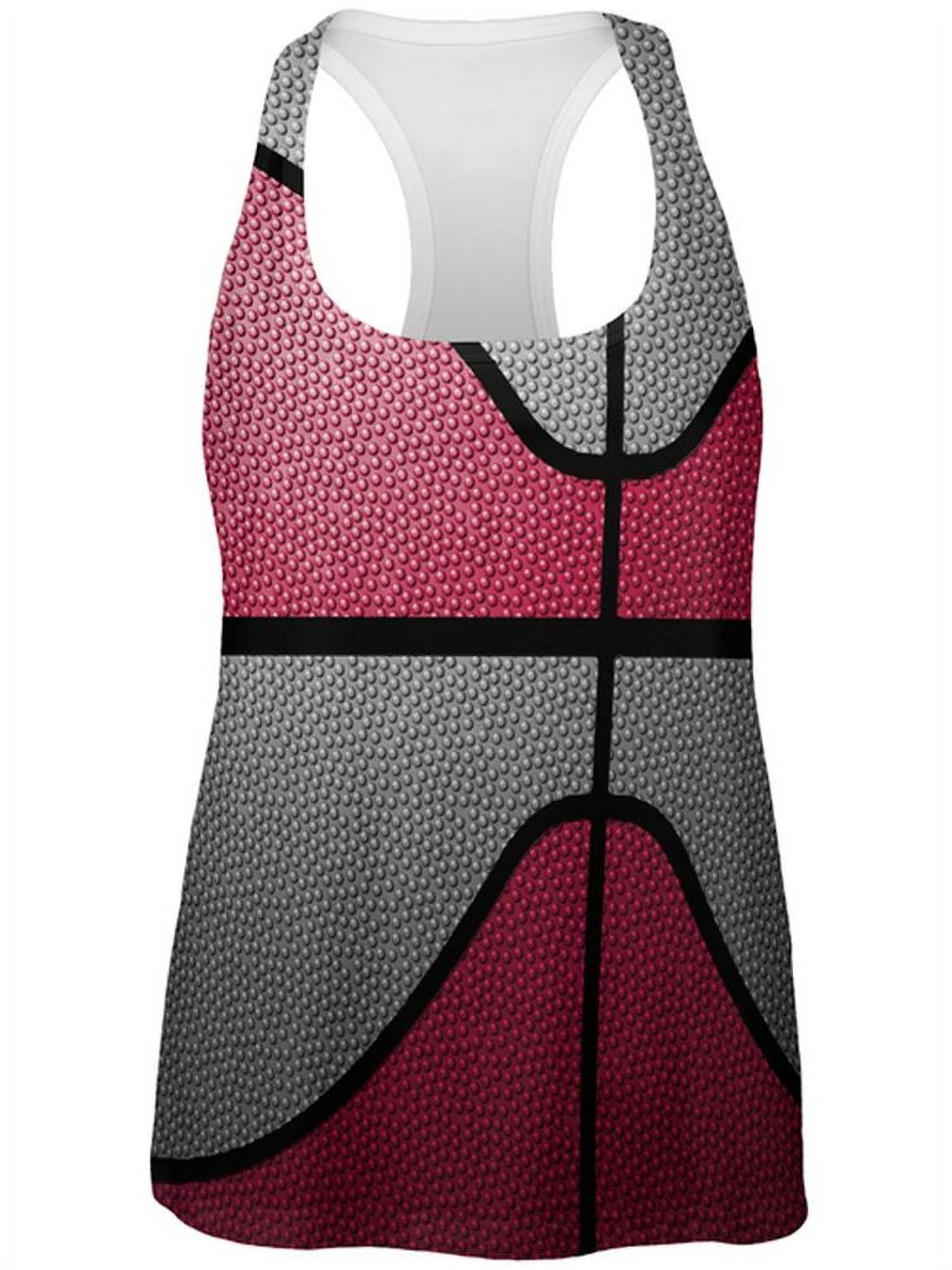 Championship Basketball Red and Silver All Over Womens Work Out Tank ...