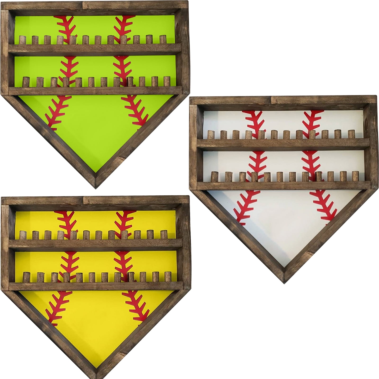 Championship Ring Display Case, 24 Ring Posts Softball Ring Holder, Box ...