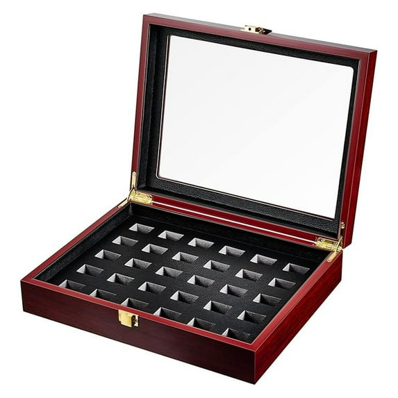 Championship Ring Display Case Wooden Baseball Ring Display Case Box ...