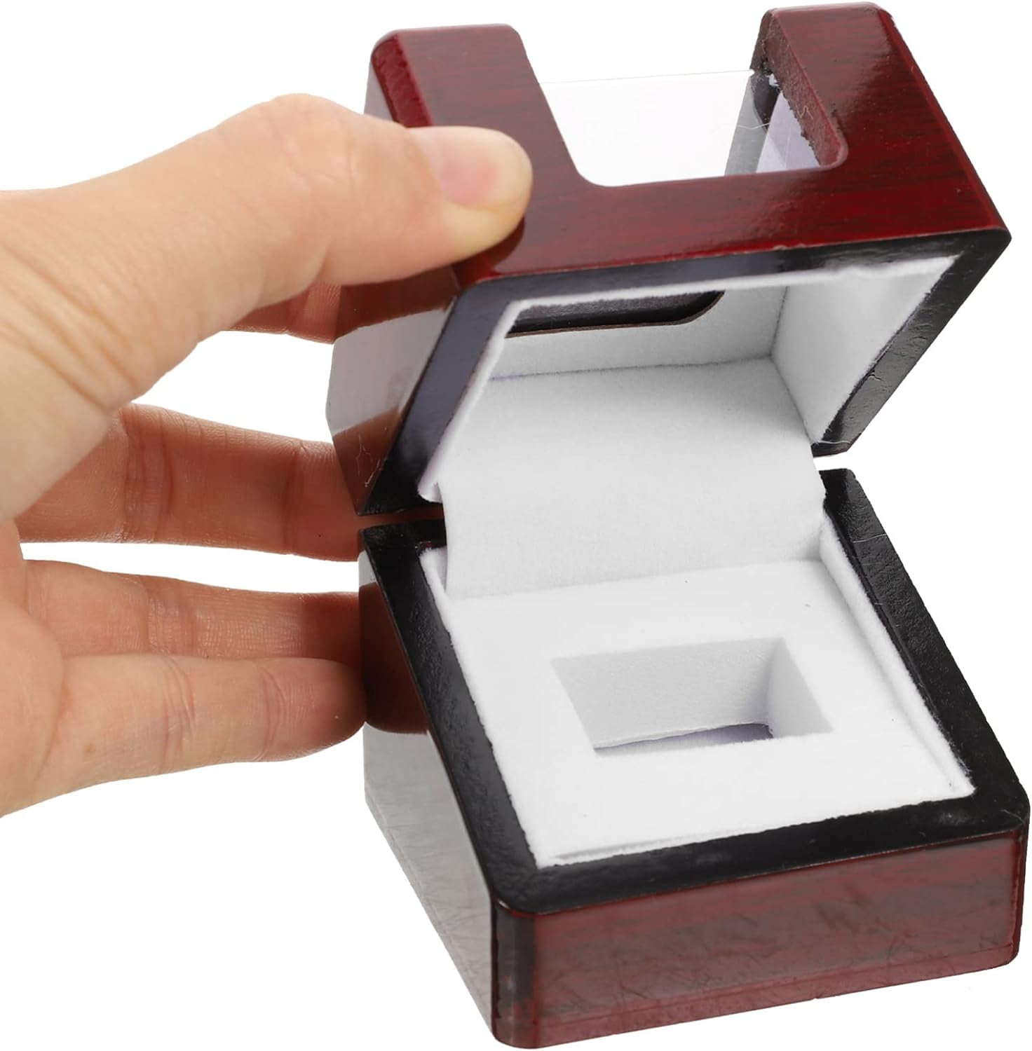 Championship Ring Display Case, Wooden Ring Display Box, Single Ring ...