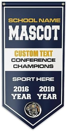 - Championship Team Banners, Custom School Logo, Name, Colors and Text ...