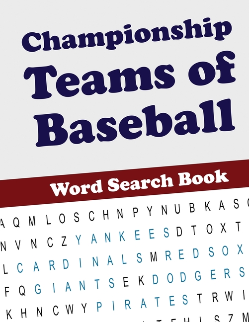 Championship Teams of Baseball Word Search Book Paperback - Walmart.com
