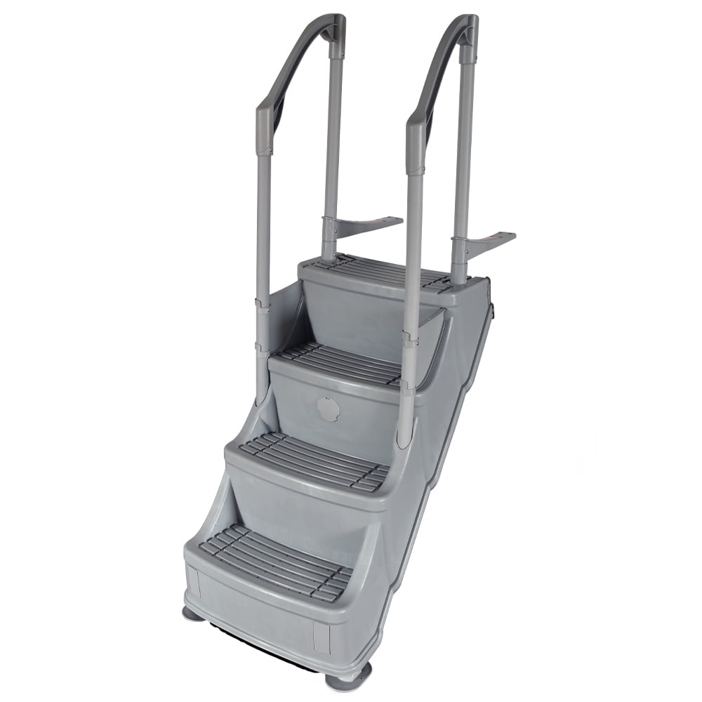 Champlain Drop-In Steps for Above Ground Pools, Gray - Walmart.com