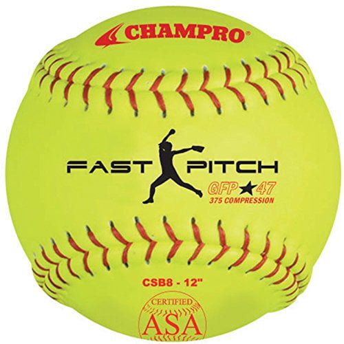 Champro ASA Durahide 12" Fastpitch 1 Dozen Gameballs .47 Cor - Walmart.com