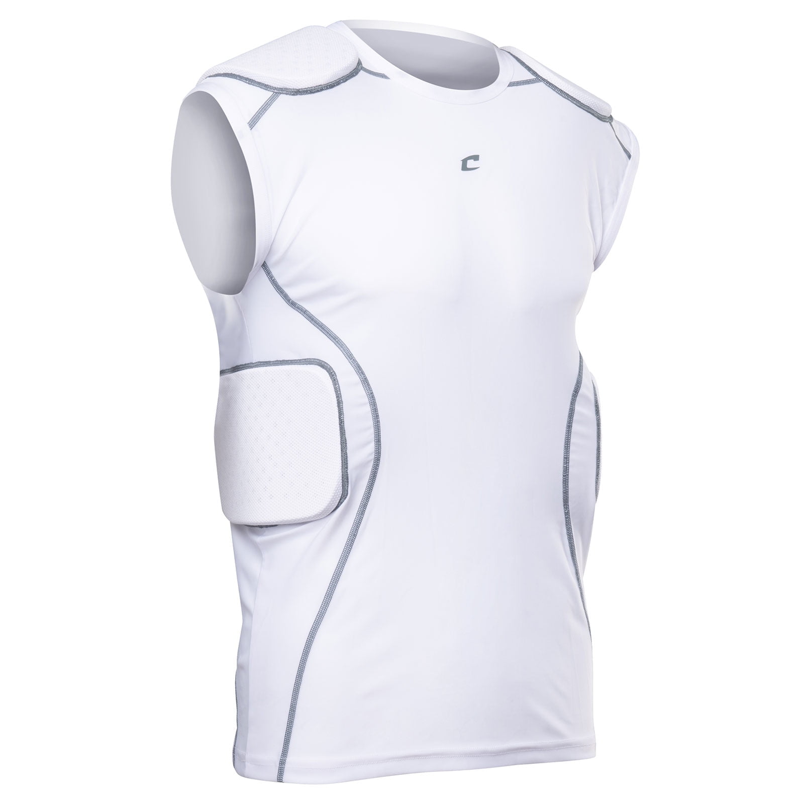 Champro Formation Padded Compression Shirt White - Walmart.com