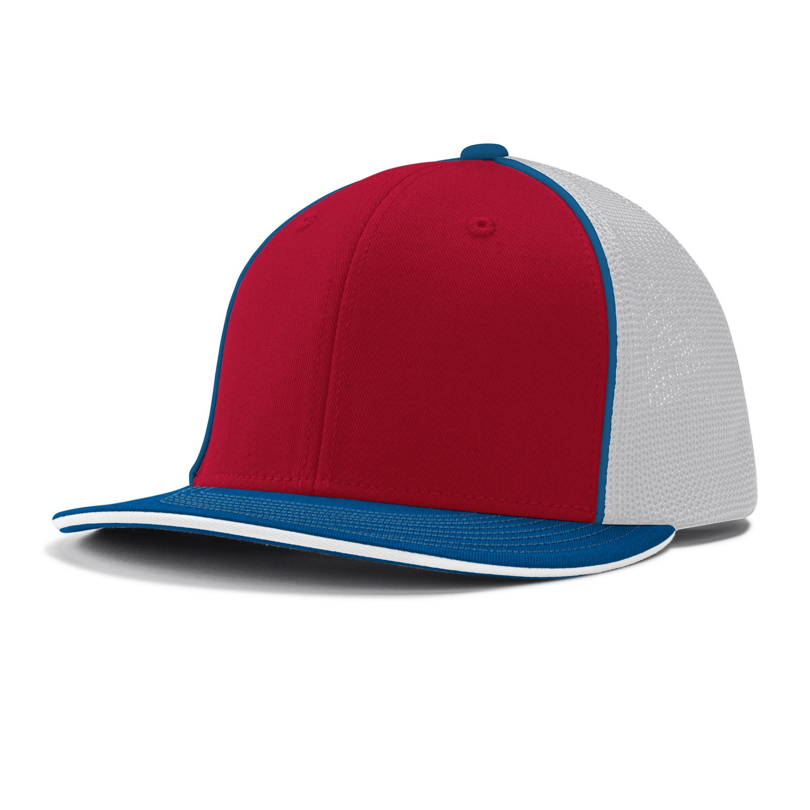 Champro HC3 Varsity Trucker Cap - Scarlet White Royal Royal - Walmart.com