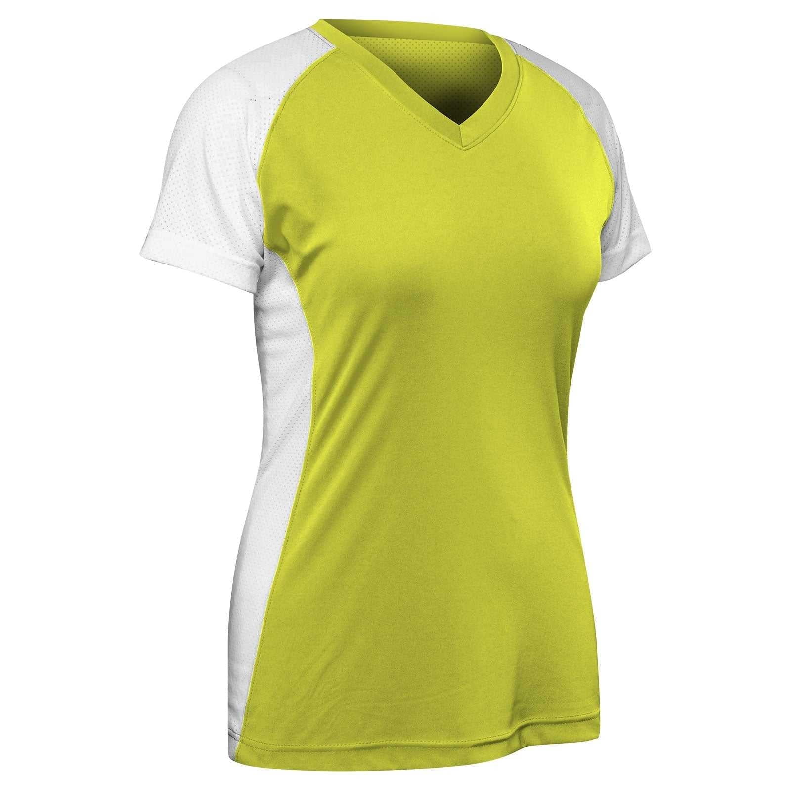 Champro Infinite V-Neck Short Sleeve Softball Jersey Women's Neon ...