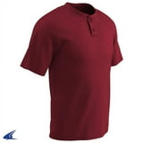 Champro Mens Dri-Gear Turn Two 2-Button Baseball Jersey Cardinal S ...