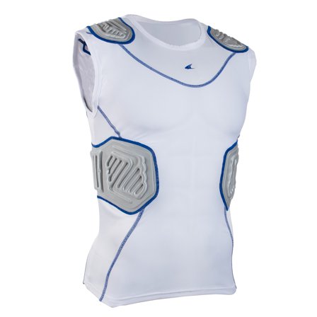 HAIYUE Men's Compression Shirt with Chest Protector Padded Rib Sports ...
